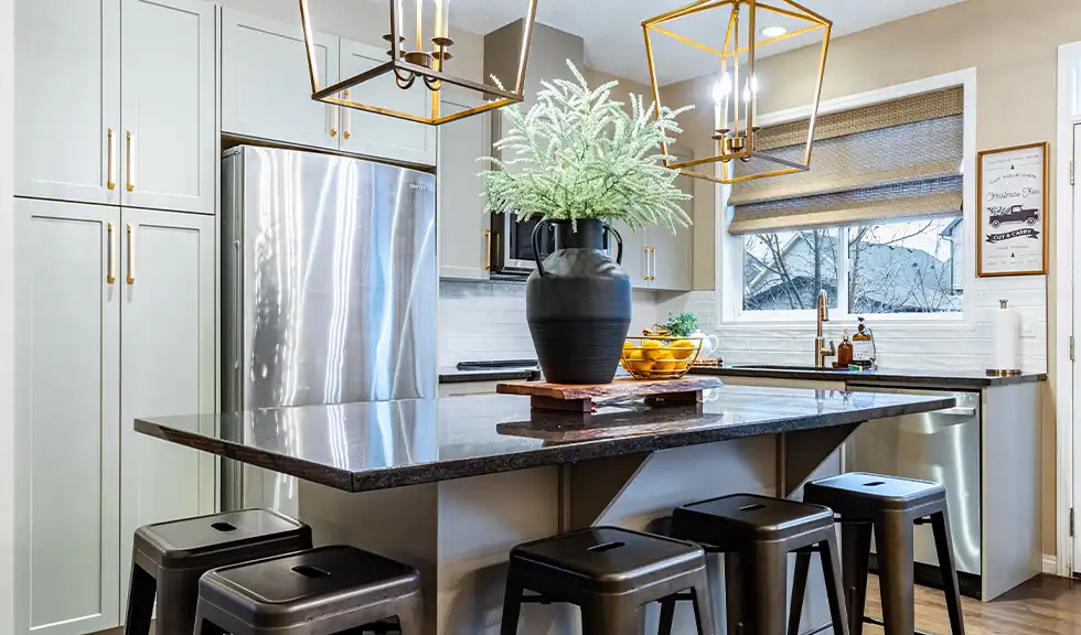 Sleek & Functional: Modern Cabinet Refacing with Stone Grey Shaker ...